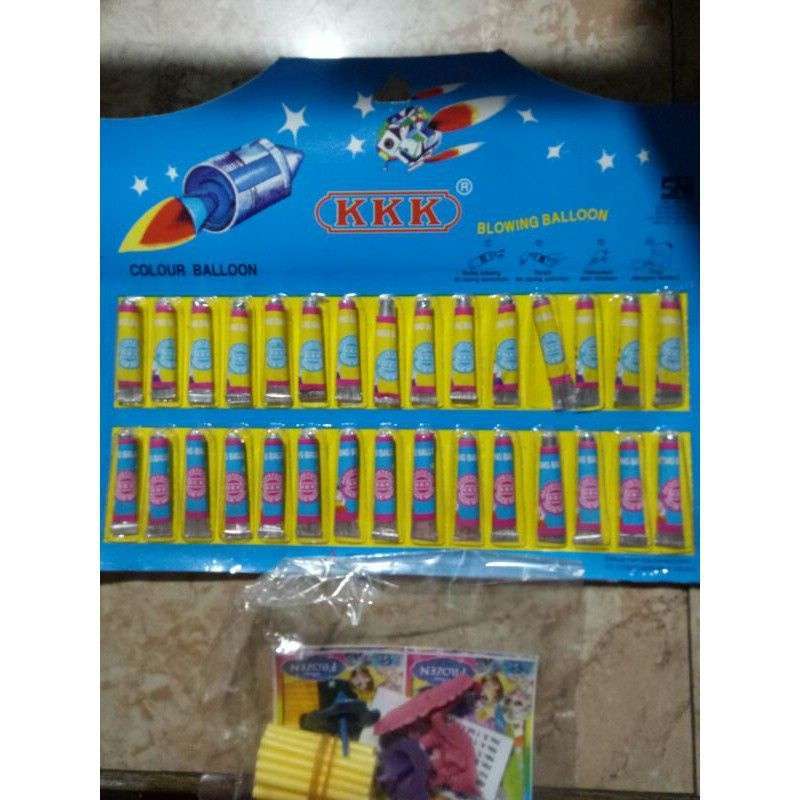 Jual mainan anak mainan jadul balon tiup hembusan balon kkk tata papan ...