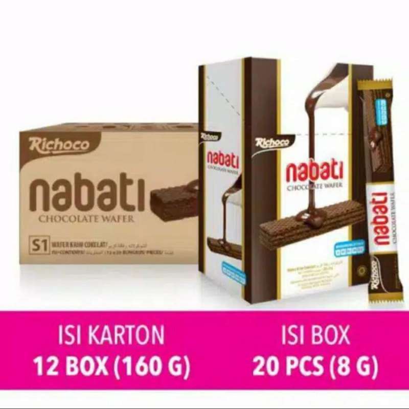 Jual Richeese Nabati Wafer 1 Box Isi 20 Pcs - Coklat - Dus Di Seller ...