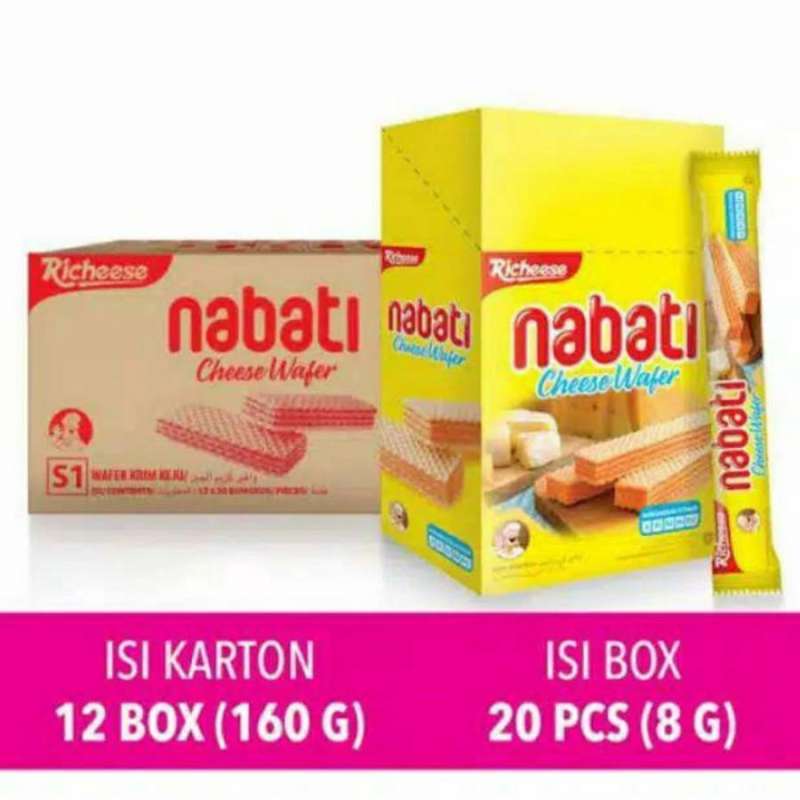 Jual Richeese Nabati Wafer 1 Box Isi 20 Pcs - Coklat - Dus Di Seller ...