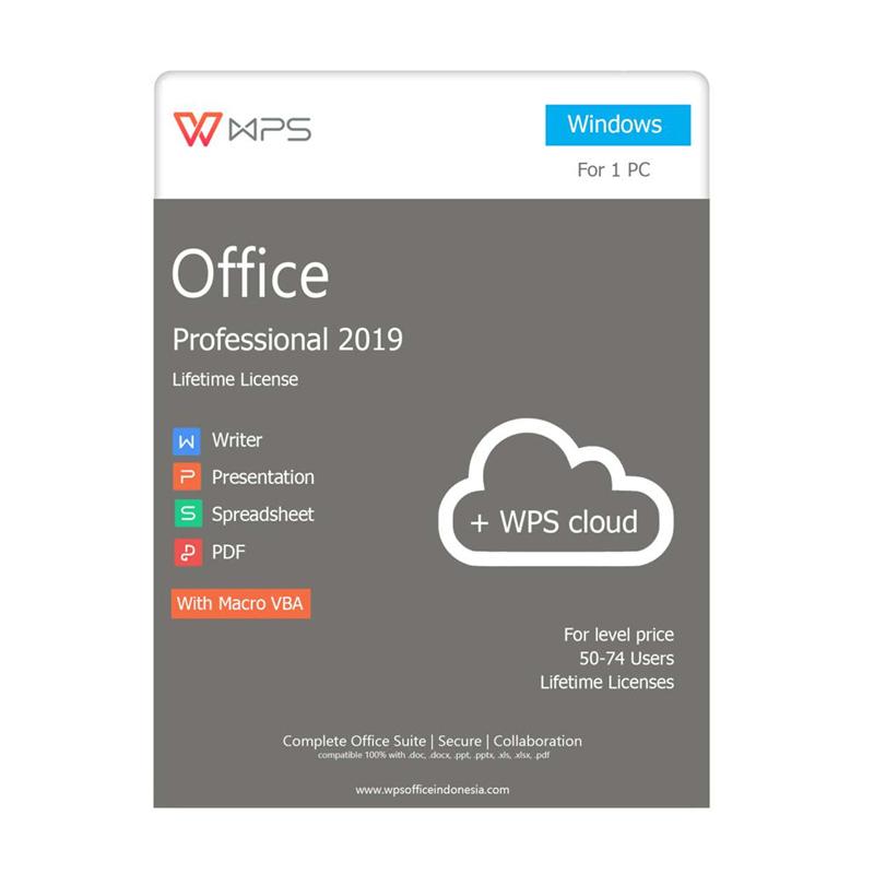 Jual WPS Office 2019 [Professional Edition/ Lifetime Licenses/ 101-250 ...