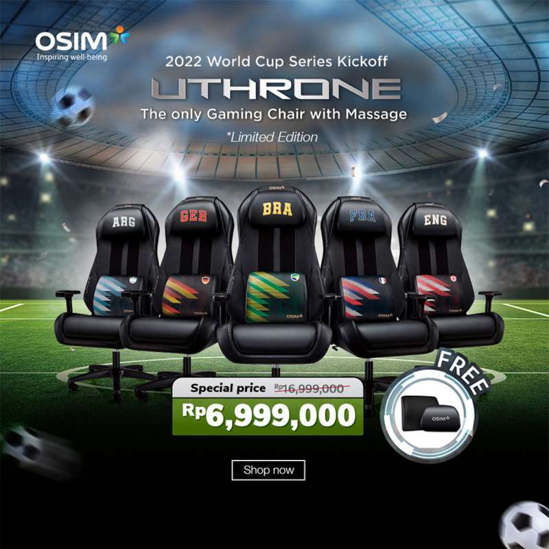 Jual OSIM uThrone Gaming Chair - 2022 World Cup Series - Limited ...