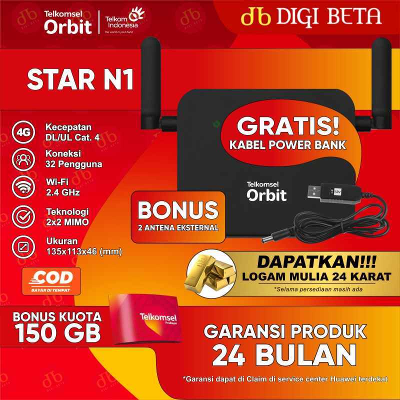 Jual Modem Wifi Mifi Telkomsel Orbit Star N1 Router HKM0127-A GSM 4G ...