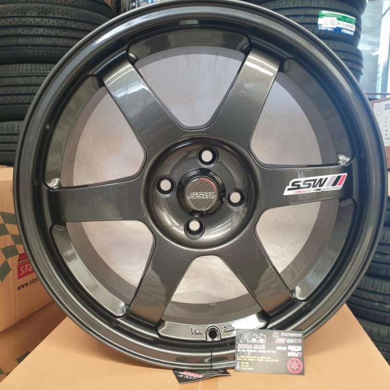 Jual Velg SSW S202 (TE37) Thailand R17inch pcd4x100 (Mazda2,Rocky,Raize ...