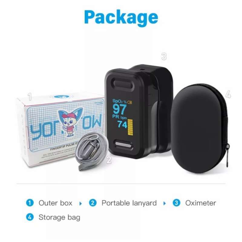 Promo Fingertip Pulse Oximeter ukur saturasi oksigen SpO2 PrBpm ...