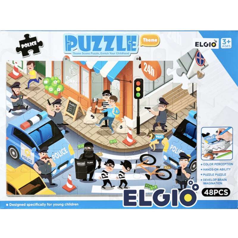 Promo Puzzle Lukis Mewarnai Sendiri Gambar Polisi Police Puzzle ...