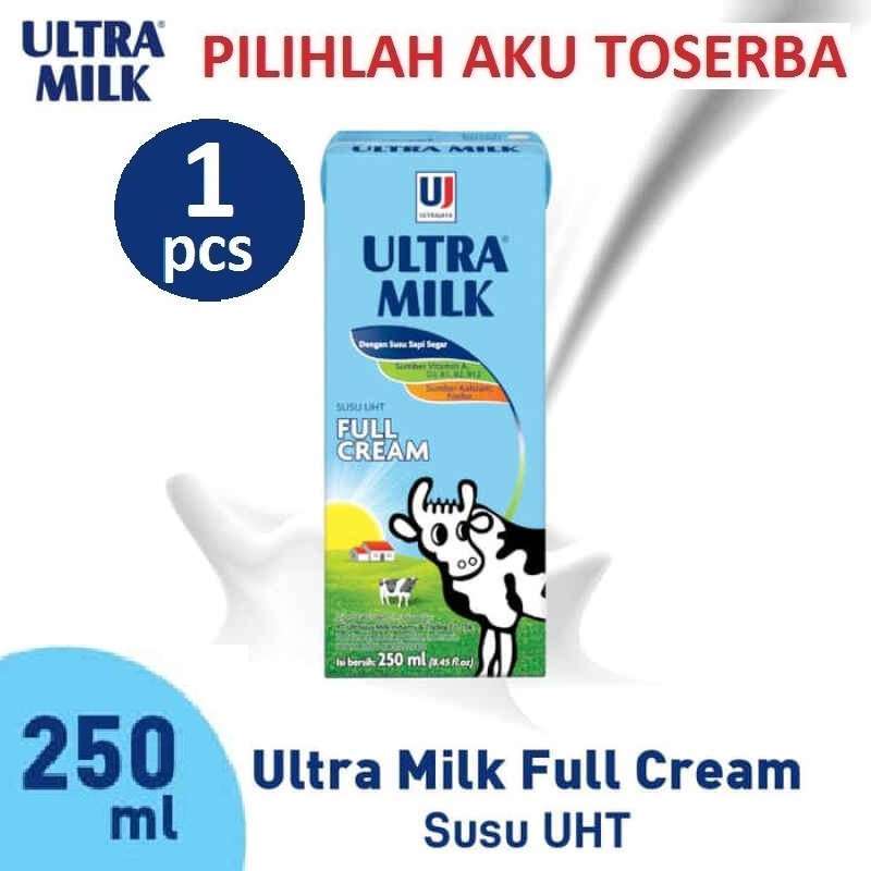 Promo Susu Ultra Full Cream - 250 ml (HARGA SATUAN) Diskon 16% di Seller Pilihlah Aku Toserba ...