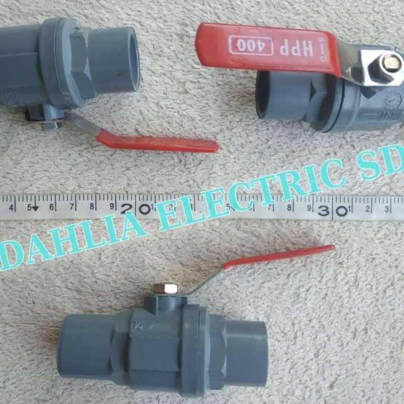 Jual BALL VALVE (STOP KRAN PVC) HANDLE BESI 1/2 HPP di Seller DAHLIA ELECTRIC SDA - Jl sono ...