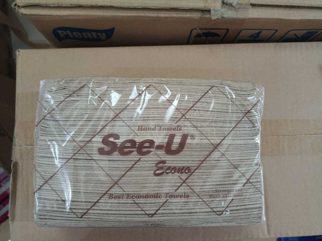 Jual Tissue Hand Towel See-u Econo Coklat 150 Sheet Multifold Di Seller ...