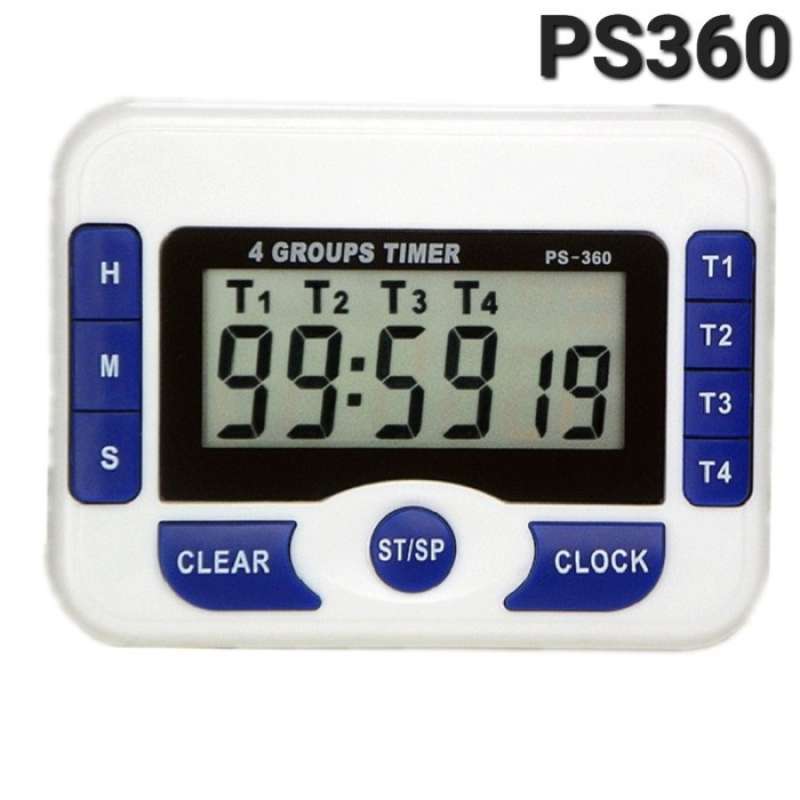 Jual AVPRO PS360 4-channels Kitchen Timer & Clock 100 Hours Countdown ...