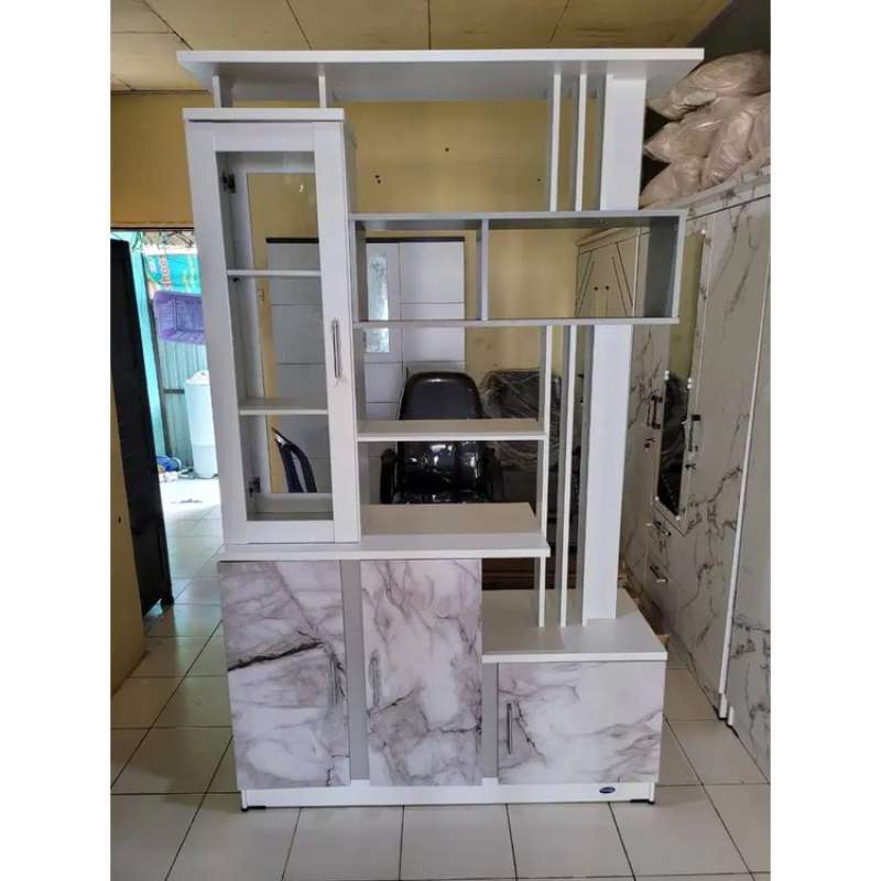 Promo Toppan Lemari Sekat Aries Lemari Hias Marble Rak Pajangan ...