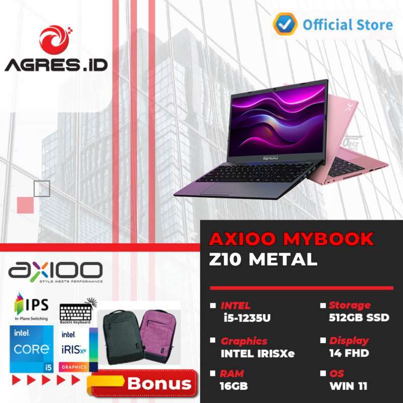 Promo LAPTOP AXIOO MYBOOK Z10 METAL - I5 1235U RAM 16GB 512SSD 14.0 FHD WIN11 - BUNDLING SCREEN ...