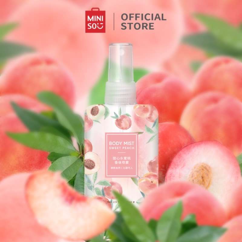Jual MINISO Parfum Wanita Fragrance Body Mist English Pear/Sweet Peach ...