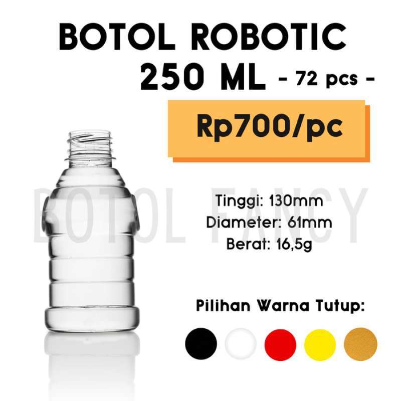 Promo Botol Robotic 250 Ml / Botol Polos / Botol 250 Ml [72 Pcs] Diskon ...