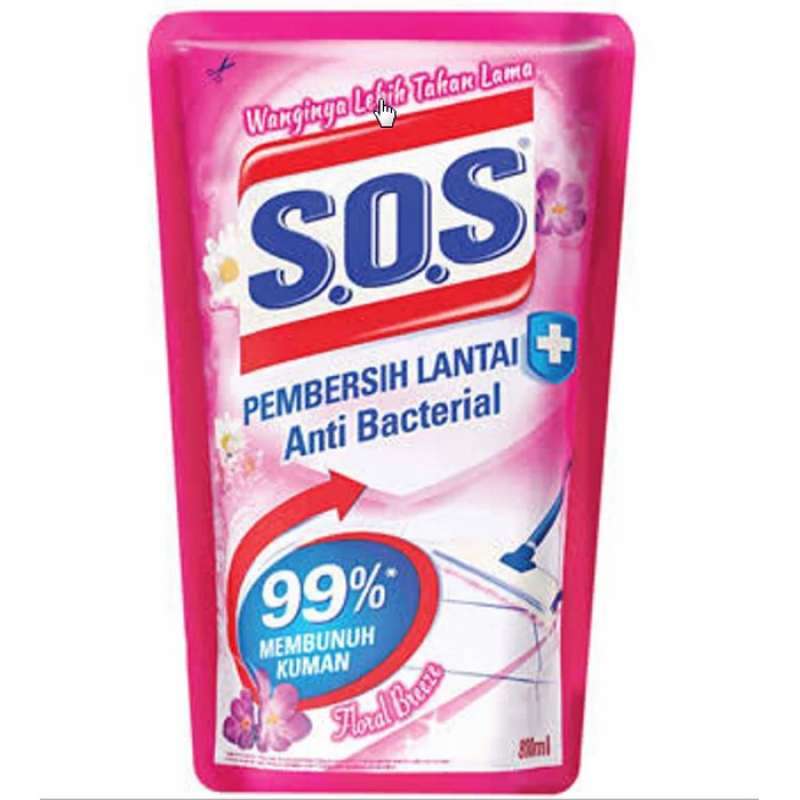Jual SOS Pink Floral Pembersih Lantai [Refil/375 mL] di Seller JJSHOP ...