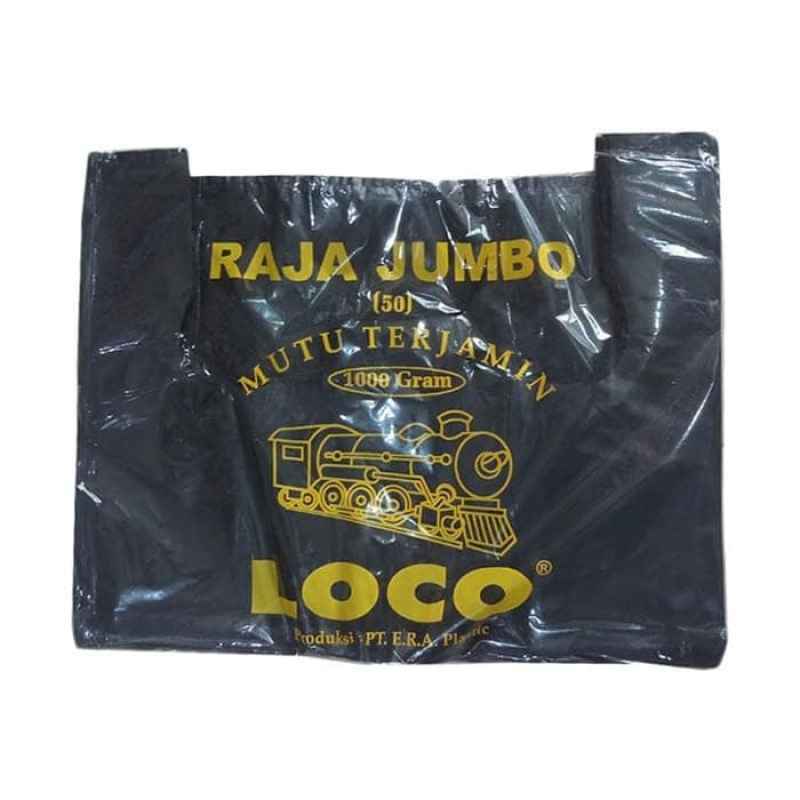 Jual KANTONG PLASTIK LOCO TEBAL HITAM RAJA JUMBO 50 [50x75] di Seller ...