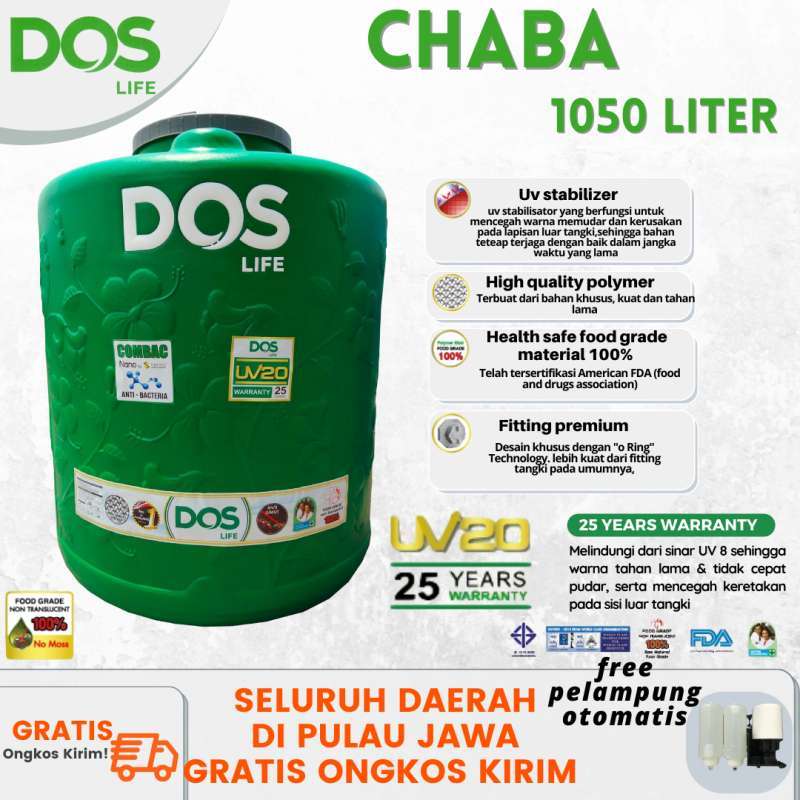 Jual DOS - Chaba Water Tank 1050 Liter Toren Air Tandon Air Tanki Air ...