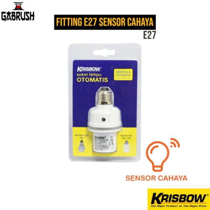 Promo Krisbow Fitting E27 Sensor Cahaya Soket Lampu Otomatis Diskon 23% ...
