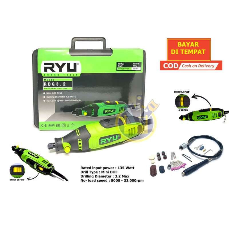 Jual RYU Die Grinder RDG 3.2 Mini Grinder Ryu Koper Mesin Gerinda Tuner ...