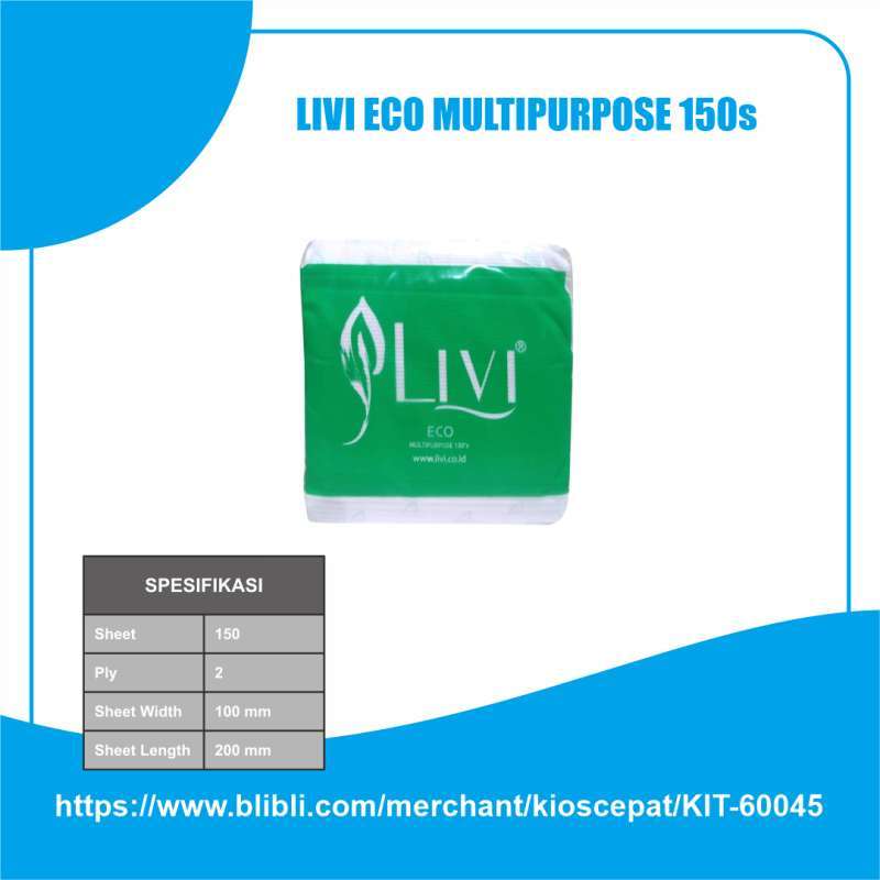 Jual Tissue LIVI ECO Multipurpose 150s (Tisu Meja Makan) di Seller ...
