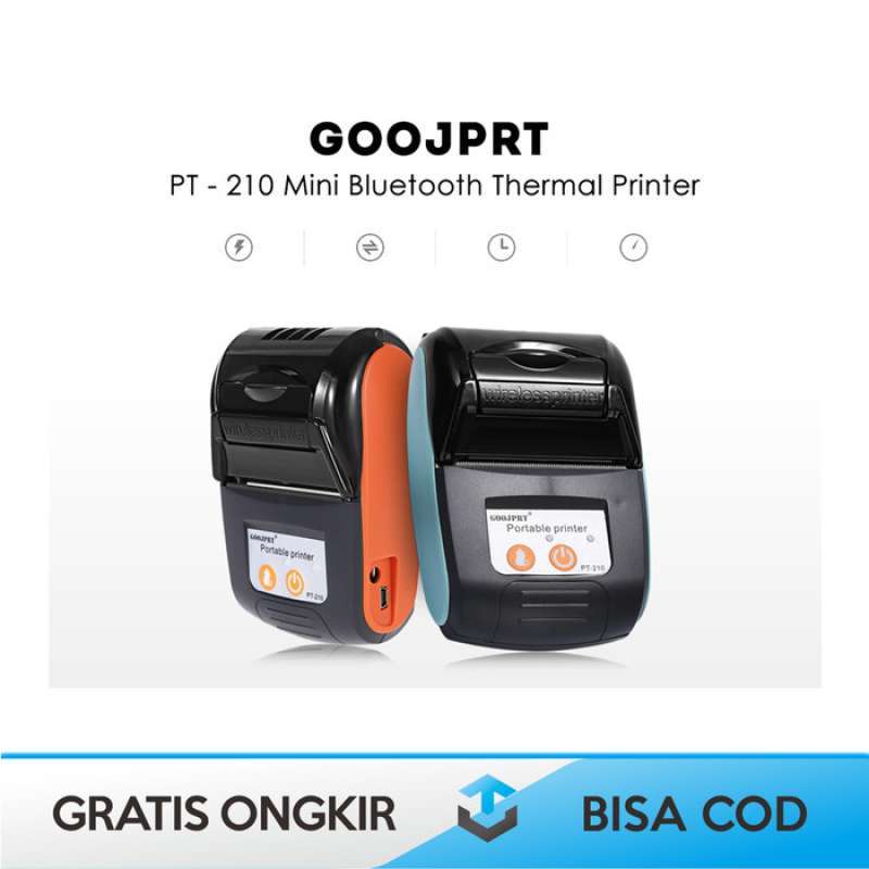 Jual PRINTER BLUETOOTH MINI MURAH GOOJPRT JP-PT210 THERMAL 58MM ...