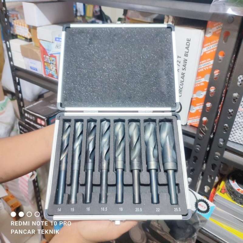 Jual Mata Bor Besi Dim Besar Set 8pcs Ukuran 14-25.5mm Drill Bit Set di ...
