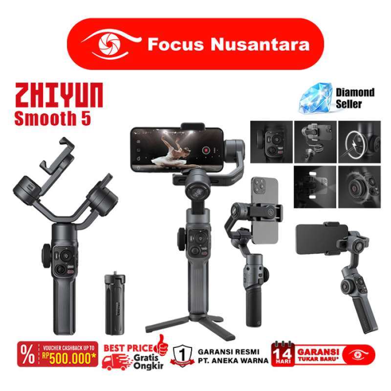 Promo Zhiyun Smooth 5 Gimbal Stabilizer - +light Diskon 50% Di Seller Dr Barang Store - Meruya ...