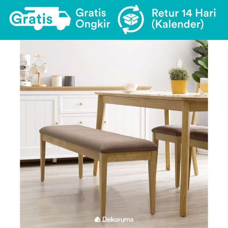 Jual Dekoruma Temma Kursi Panjang Kayu Sofa Bench Ruang Makan - Coklat ...