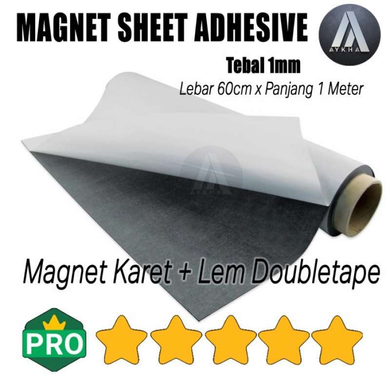 Jual MAGNETIC Rubber Sheet Adhesive LEM Double Tape Size 60CM x 100CM x ...
