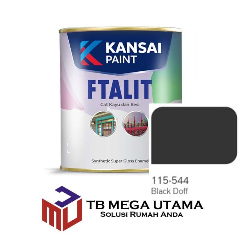 Jual Cat Ftalit 544 Black Doff 1 Kg | Kansai Paint Cat Kayu Dan Besi Di ...