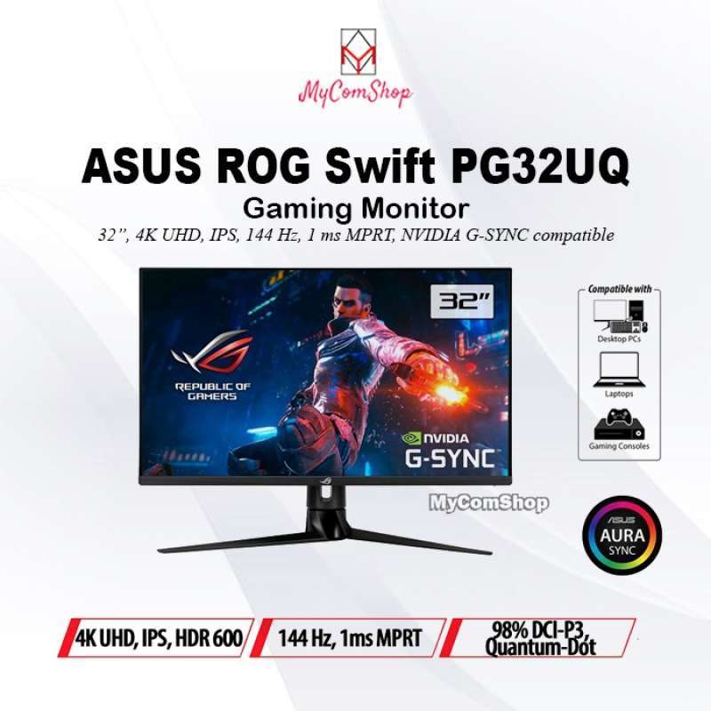 Jual ASUS ROG SWIFT MONITOR PG32UQ 32 INCH HDMI 2.1 GAMING MONITOR 4K ...