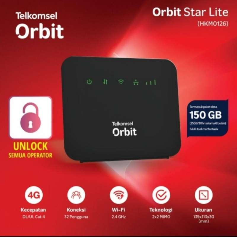 Jual Modem Wifi Home Router 4g Telkomsel Orbit Star Lite Unlock Free ...