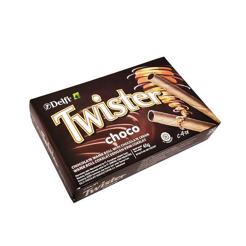 Promo Delfi Twister CHOCO Wafer Roll [MINI BOX 45 gr] Diskon 10% di ...