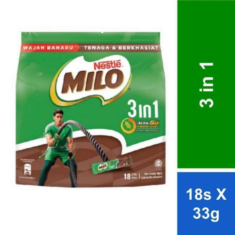 Jual Milo Malaysia 3 in 1 18 Sachet Original di Seller Pangan Murah ...