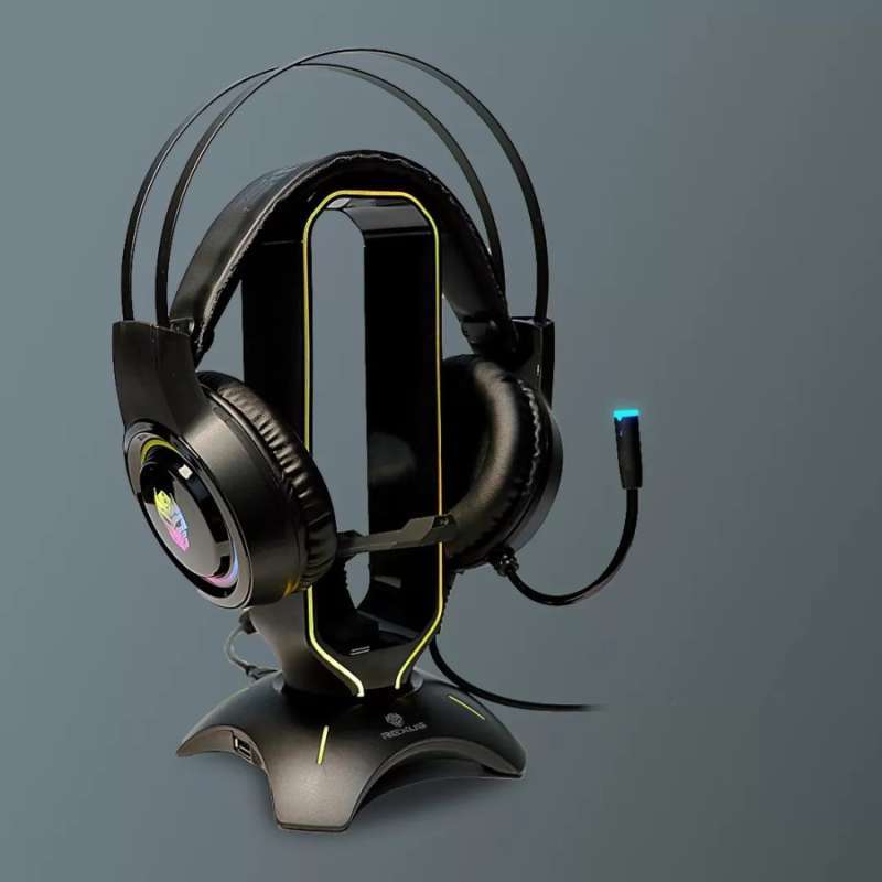 Jual Rexus Bungee J3 Headset Standing Rgb With Usb Hub - Black Di ...