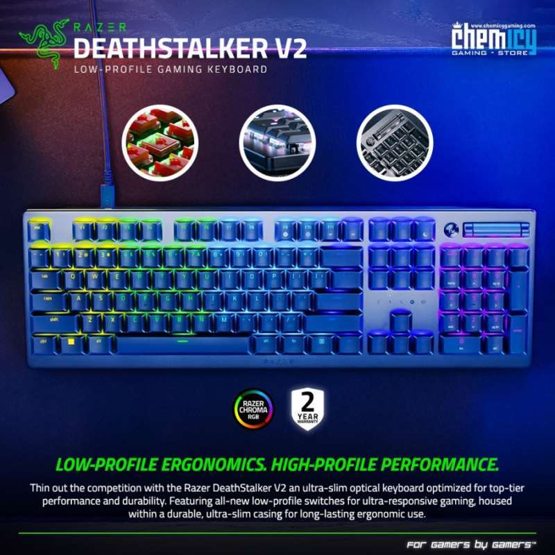 Jual Razer DeathStalker V2 Low Profile RGB Optical Gaming Keyboard di ...