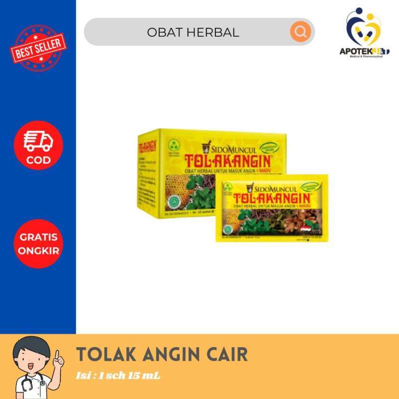 Jual TOLAK ANGIN CAIR PLUS MADU SACHET 15 ML / OBAT HERBAL MASUK ANGIN ...
