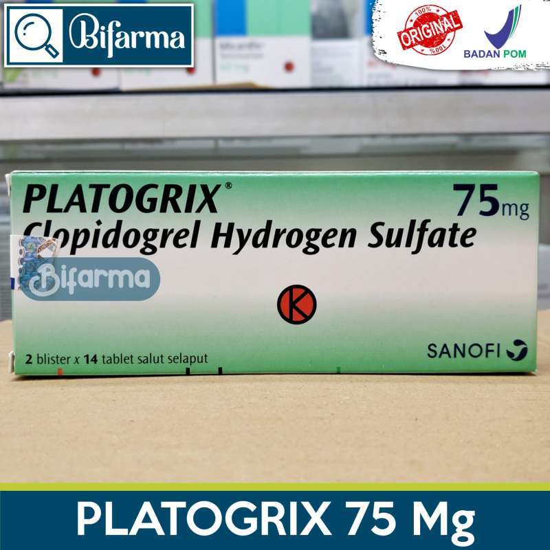 Promo Platogrix 75 Mg Clopidogrel Hydrogen Sulfate 75 Mg /Box @2 Strip ...