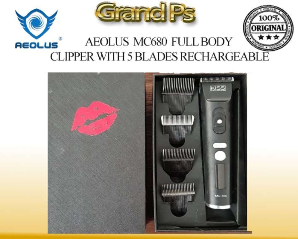 Promo AEOLUS MC680 FULL BODY CLIPPER WITH 5 BLADES RECHARGEABLE Diskon ...