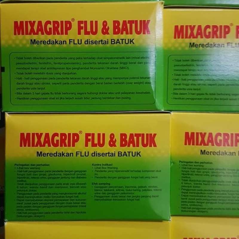 Promo 1 Karton Mixagrip Hijau Flu dan Batuk isi 64 Pak Diskon 25% di ...