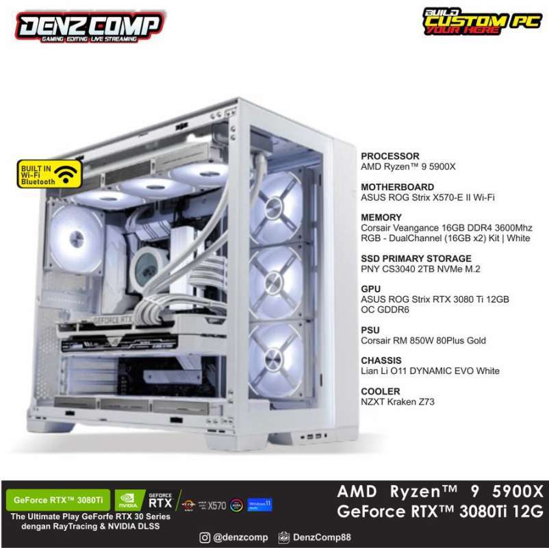 Jual AMD X ASUS Gaming PC - RYZEN 9 5900X RTX 3080Ti RAM 32GB NVME 2TB ...