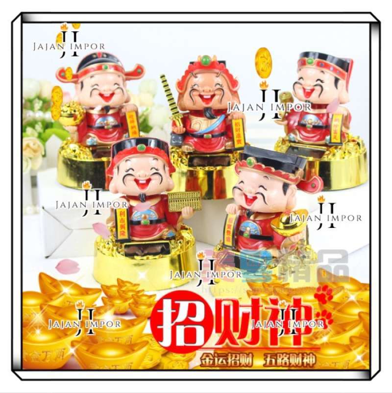 Jual Pajangan Dewa Hoki / Dewa Rezeki Goyang / Caishen Solar / Dewa ...