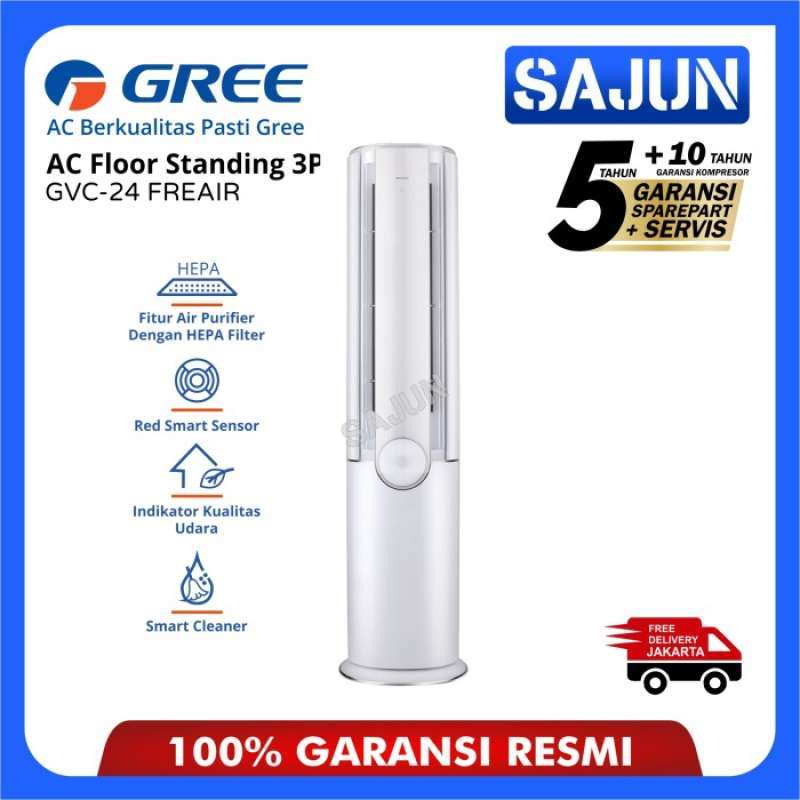 Jual Gree Ac 3 Pk Floor Standing Gvc-24 Freair R32 Hepa Filter Purifier ...
