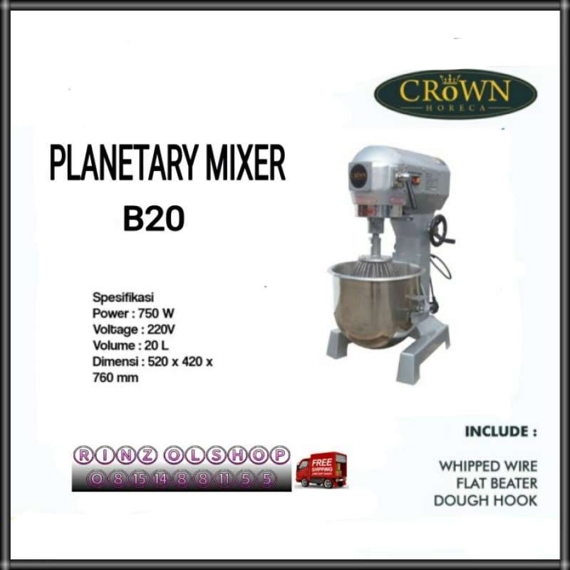 Promo MIXER CROWN HORECA B20 PLANETARY B 20 MESIN PENGADUK ADONAN 20 ...