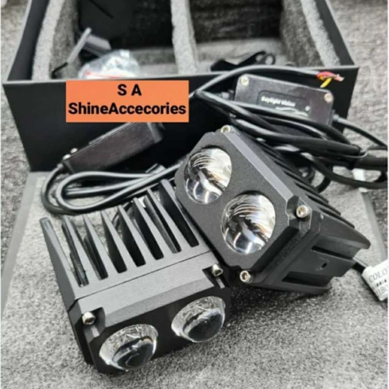 Promo Mini Projector Led Eksternal 2 Warna LED Driving Dual Lens Diskon ...