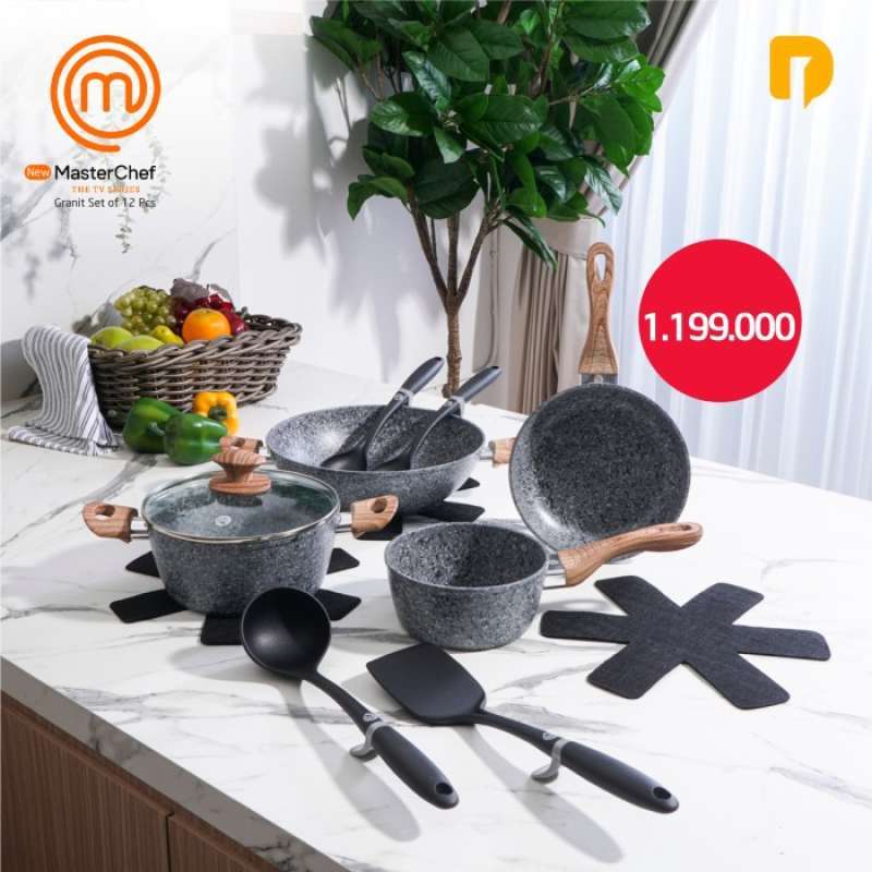 Promo TEFLON SET/NEW MASTER CHEF GRANIT SET OF 12 PCS Diskon 14% di ...