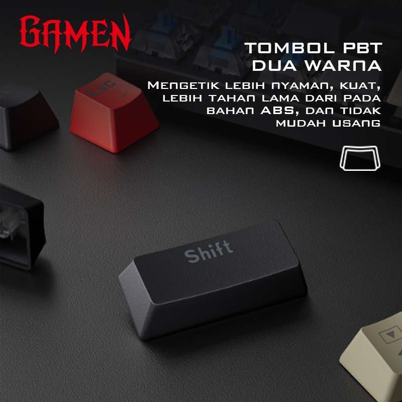 Jual Gamen Titan Elite Mechanical Pluggable Switch Blue Gaming Keyboard ...