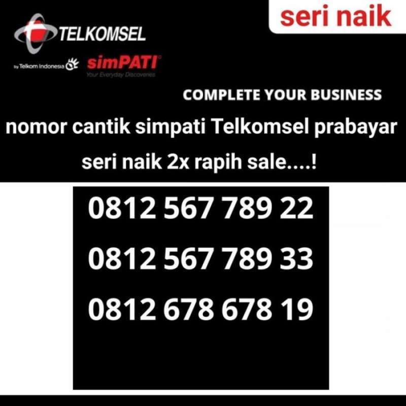 Promo simpati telkomsel 4G lte nomor cantik seri naik kartu perdana best Diskon 23% di Seller ...
