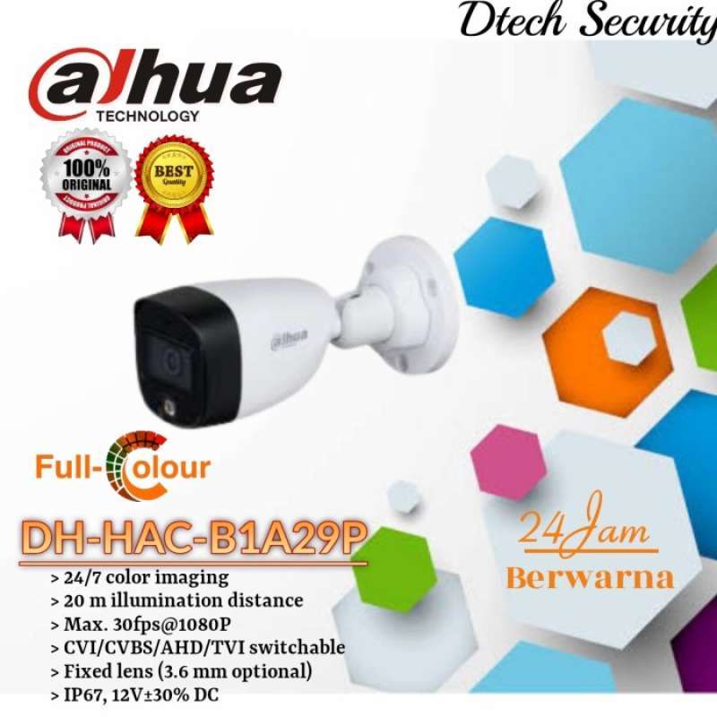 Jual Camera Dahua Full Color/Colorvu 2Mp 1080/Outdor Dahua Dh-Hac ...