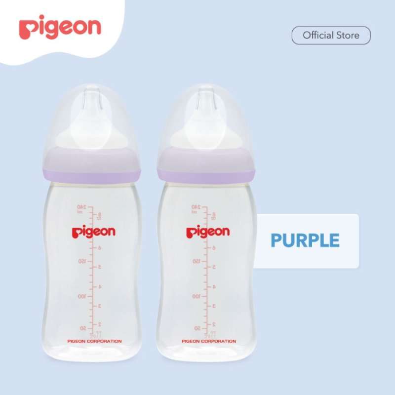Promo Pigeon Twin Pack Bottle Wide Neck 240ml W/ P-plus Nipple Diskon 35% Di Seller Bos Kiwil ...
