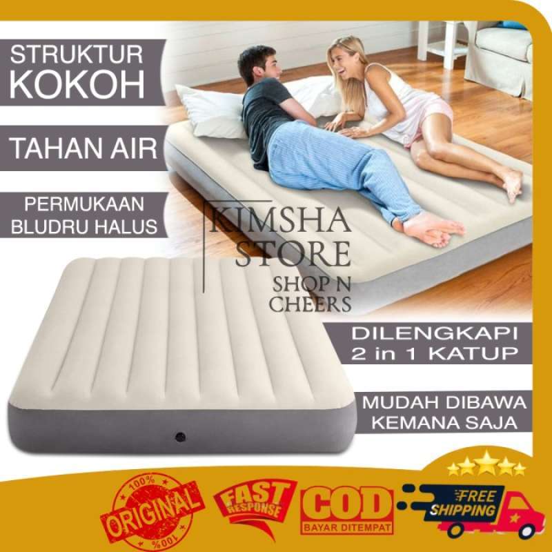 Jual Intex Dura Beam Deluxe Full High Fiber Tech Queen Matras Kasur Angin di Seller DLLS SHOP ...